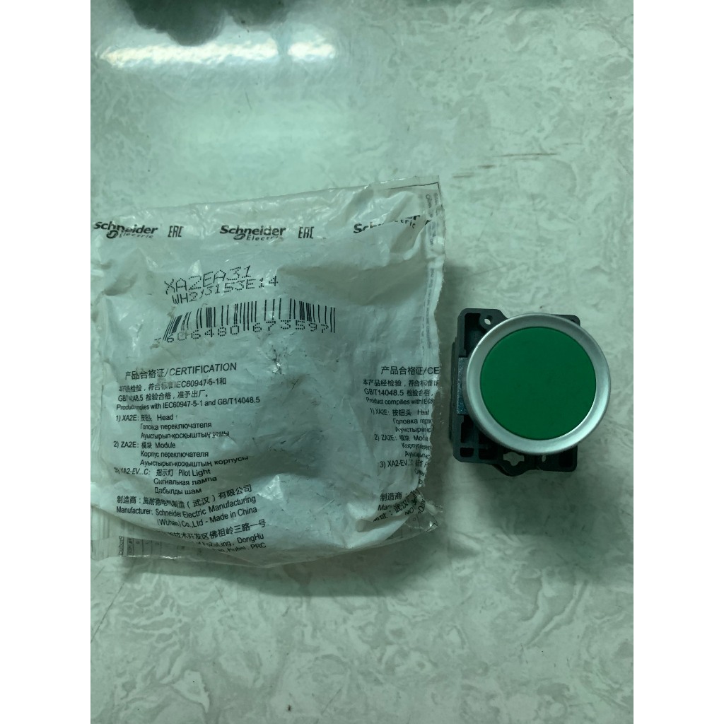 Nút nhấn nhả XANH, Schneider XA2EA31, 22mm 1NO | Shopee Việt Nam