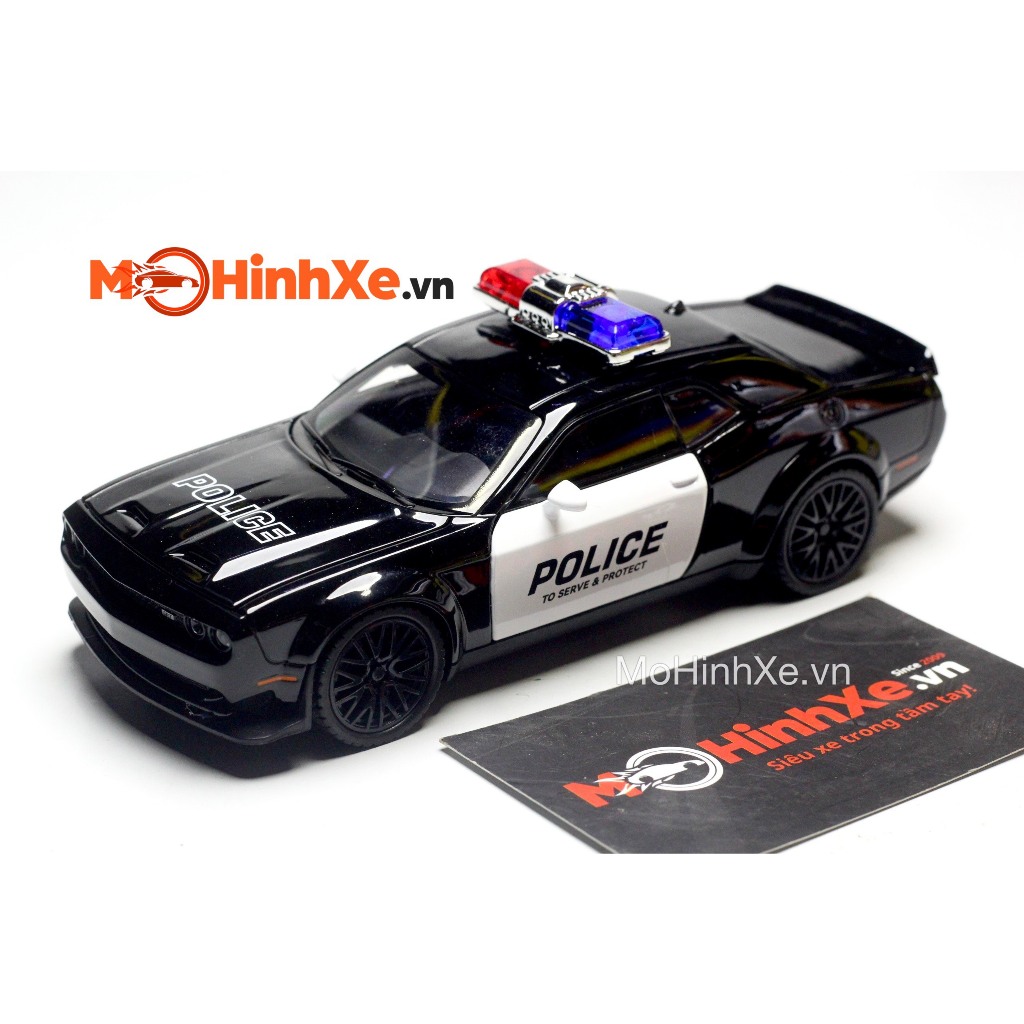 MÔ HÌNH XE DODGE CHALLENGER SRT HELLCAT POLICE 1:32 DOUBLE HORSES ...