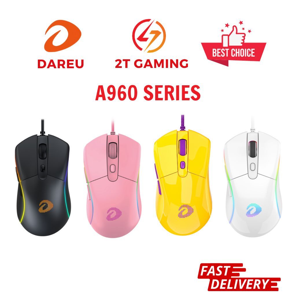 Chuột Gaming DAREU A960/ DAREU A960s - ULTRALIGHT (HUNTER PWM3336/PWM3337, LED RGB) | Shopee ...