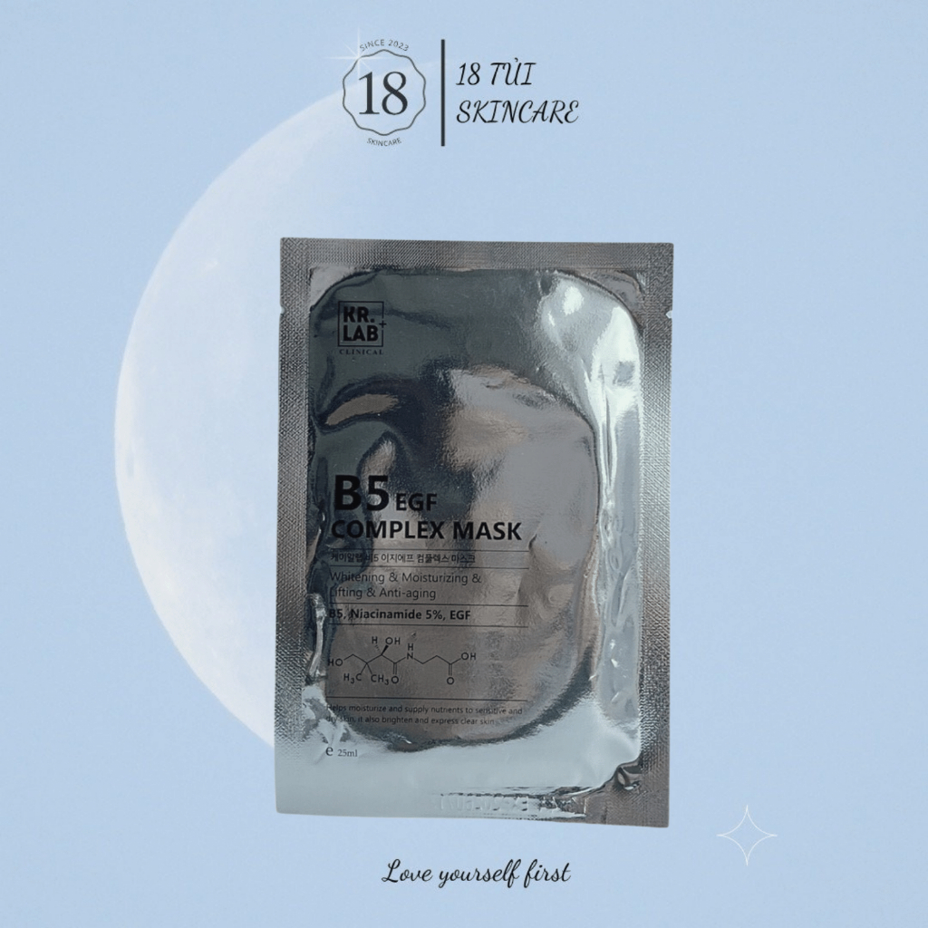 Mặt nạ B5 Kr.Lab Cấp Ẩm Phục Hồi EGF complex Mask B5 niacinamide EGF - 1 Miếng | Shopee Việt Nam