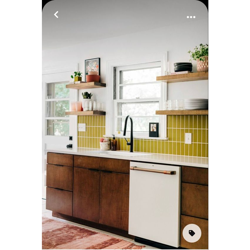 Tấm 5m Decan dán bếp - Decal gạch màu vàng xanh - Dày dặn chống dầu mỡ ...