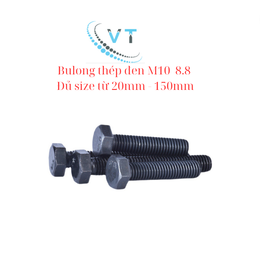 Combo 10 con Bulong M10 (10 li) lục giác ngoài thép đen | Shopee Việt Nam