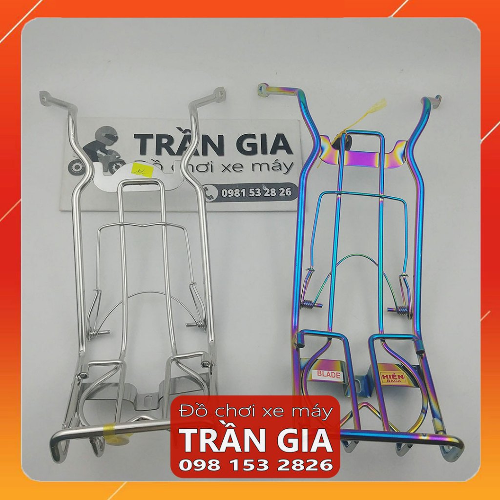 Baga giữa xe Honda Wave Blade 110 gác baga trước chở đồ inox titan 7 ...