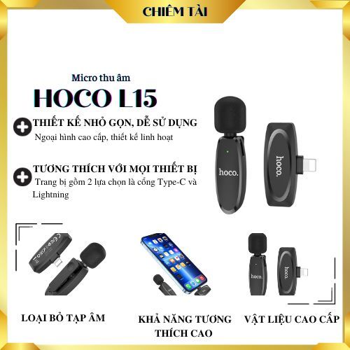 Micro thu âm không dây Hoco L15 | Shopee Việt Nam