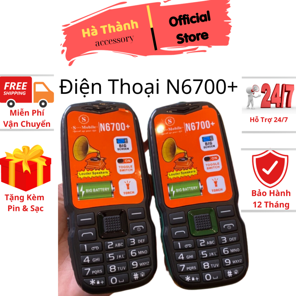 Điện thoại N6700+ dành cho người già pin trâu sóng khỏe loa cực to -mới full box | Shopee Việt Nam