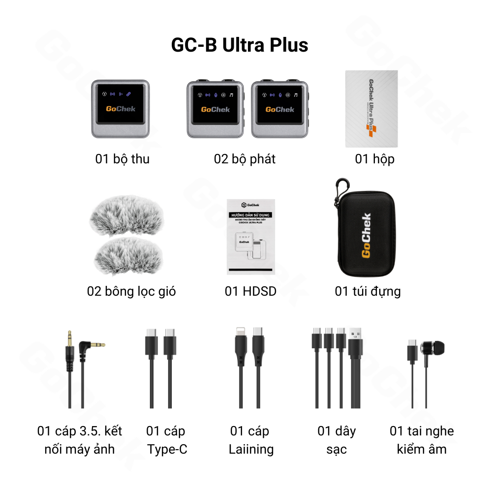 Micro thu âm không dây Gochek A / B Ultra Plus/ D Ultra Plus - Micro ...