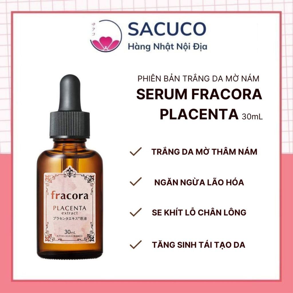 Serum Fracora Placenta Dưỡng Trắng, Căng Bóng, Phục Hồi Da Mỏng Yếu ...