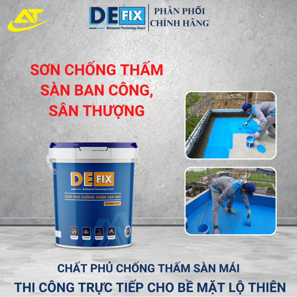 Sơn chống thấm sàn mái Defix Proseal PO-1 4kg | Shopee Việt Nam