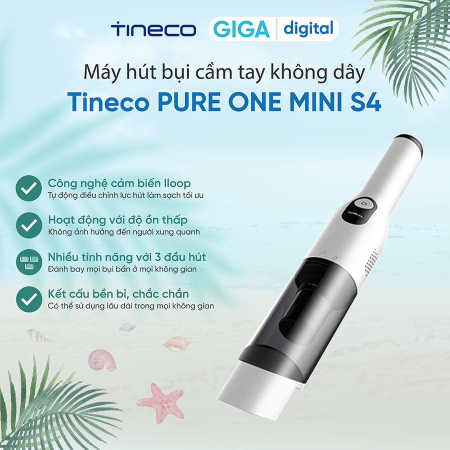 Máy hút bụi cầm tay không dây Tineco PURE ONE MINI S4 - Nhỏ gọn, tiện ...