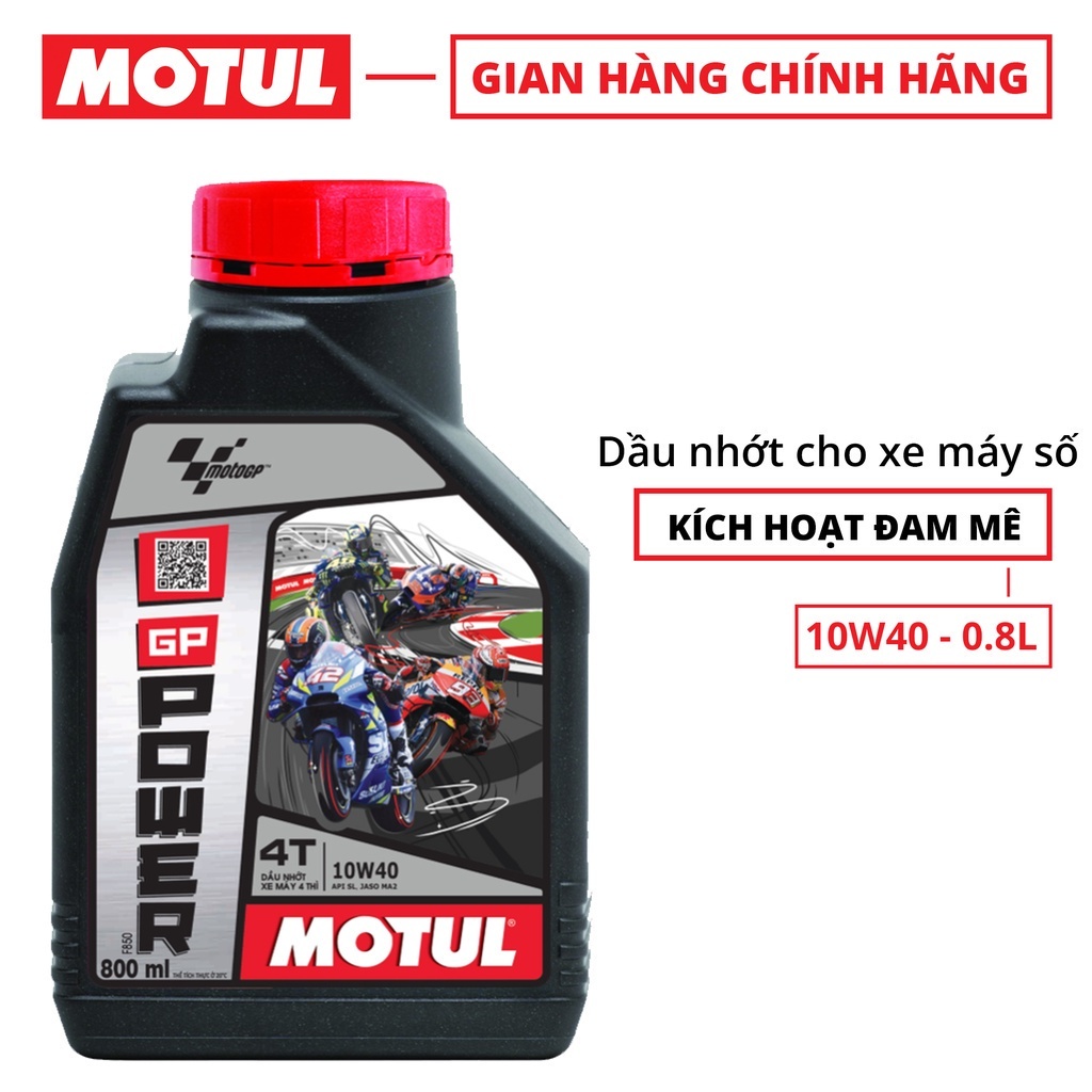 [Chính Hãng] Dầu nhớt xe máy MOTUL GP POWER 4T 10W40 800ml và 1000ml ...