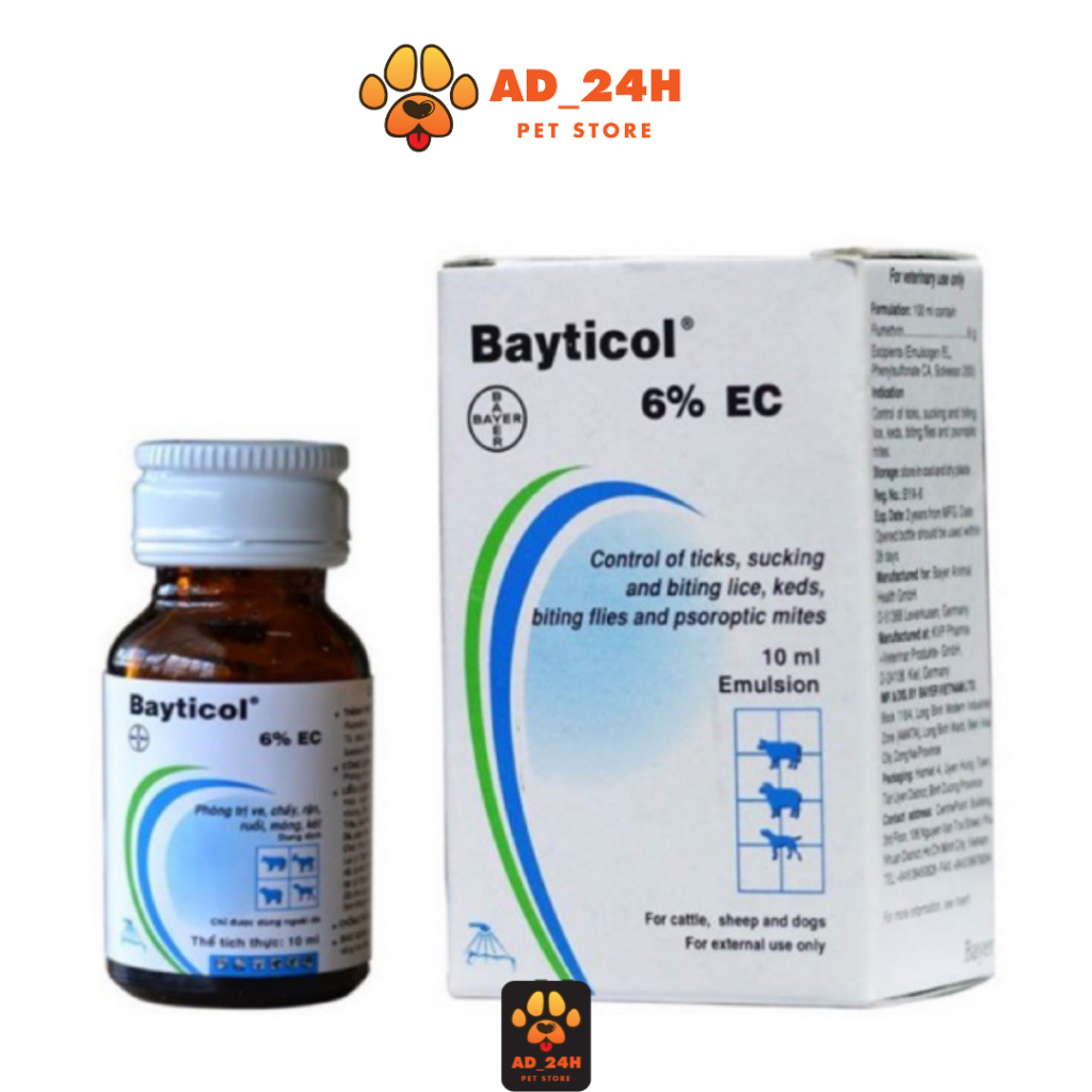 BAYTICOL 10ml Diệt Ve Bọ Vệ Sinh Môi Trường - là sản phẩm diệt ve - bọ ...
