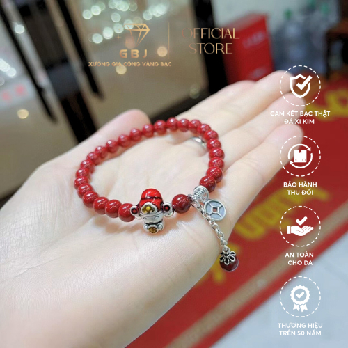 Vòng Tay Chu Sa Chuẩn Bạc 925 - GBJ46983 - Gia Bảo Jewelry | Shopee ...