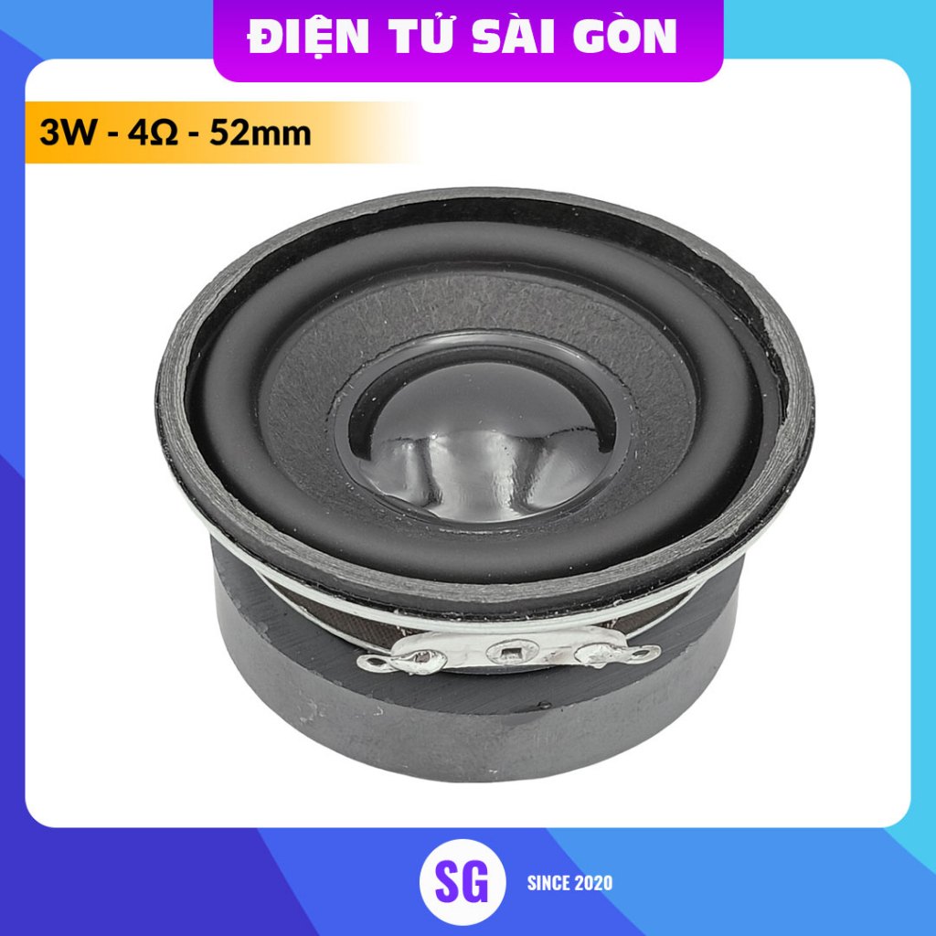 Loa toàn dải 3W 4Ohm đường kính 52mm âm thiên mid bass loa mini màng giấy | Shopee Việt Nam