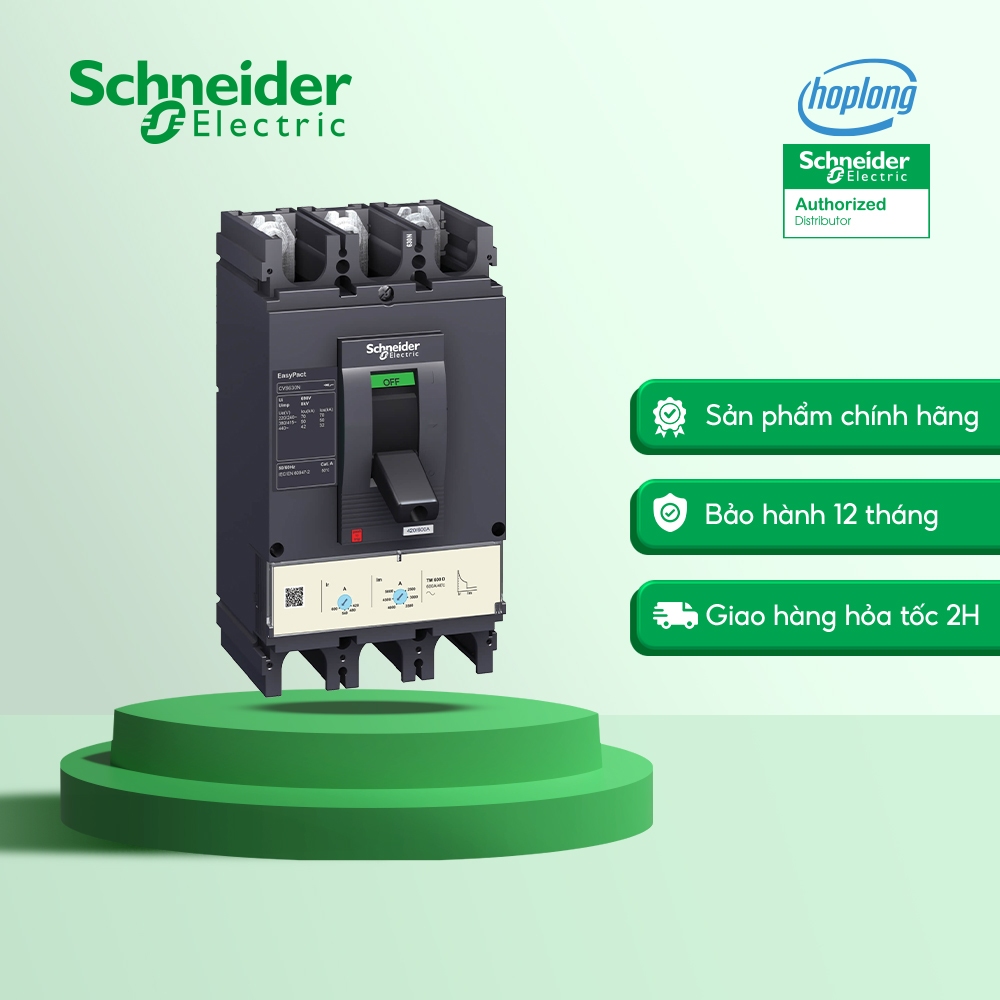 Cầu dao chỉnh dòng MCCB LV563315 Schneider - Type N - 3P - 500A ...