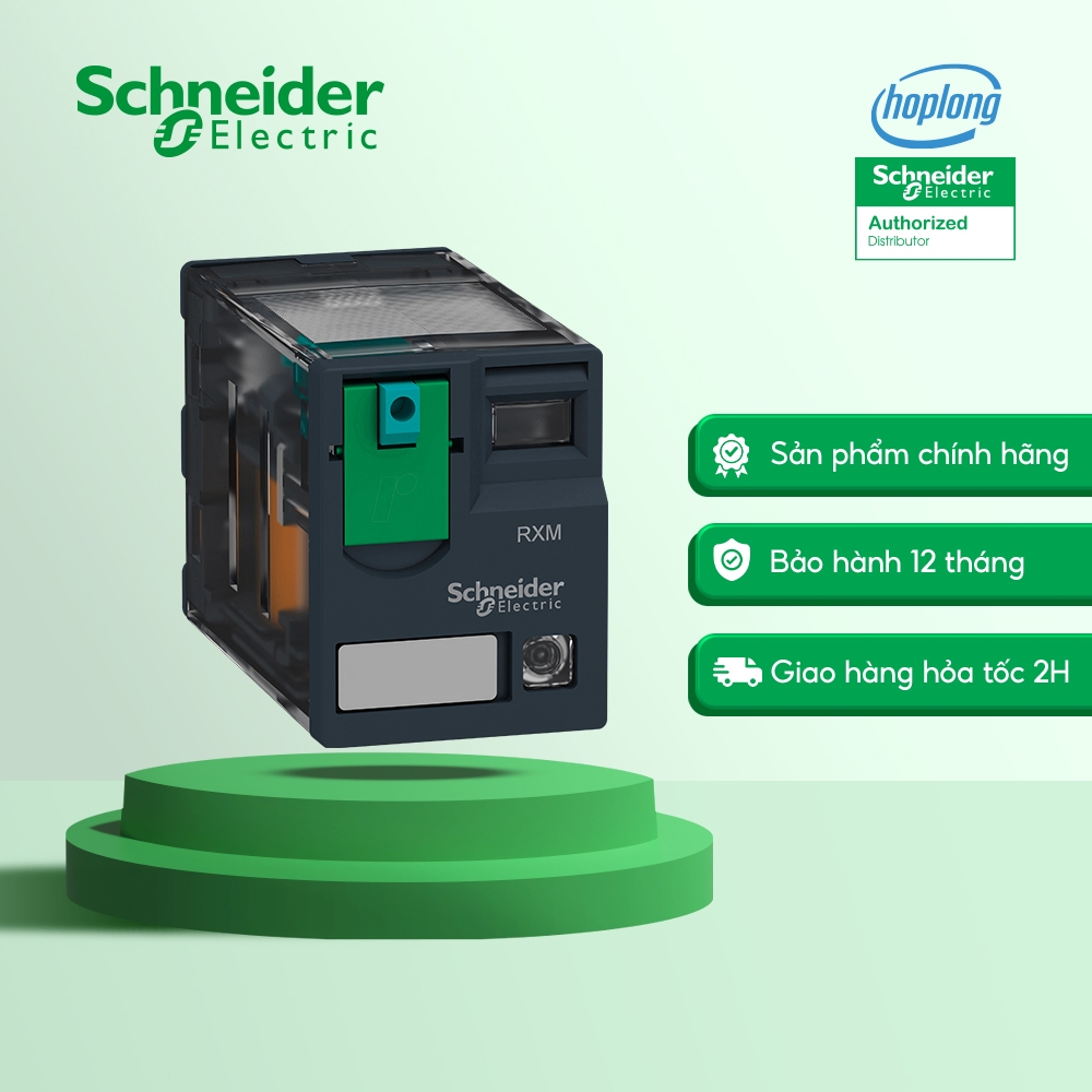 Relay trung gian RXM2AB2BD Schneider - 2 Poles (8 chân) - 24VDC ...