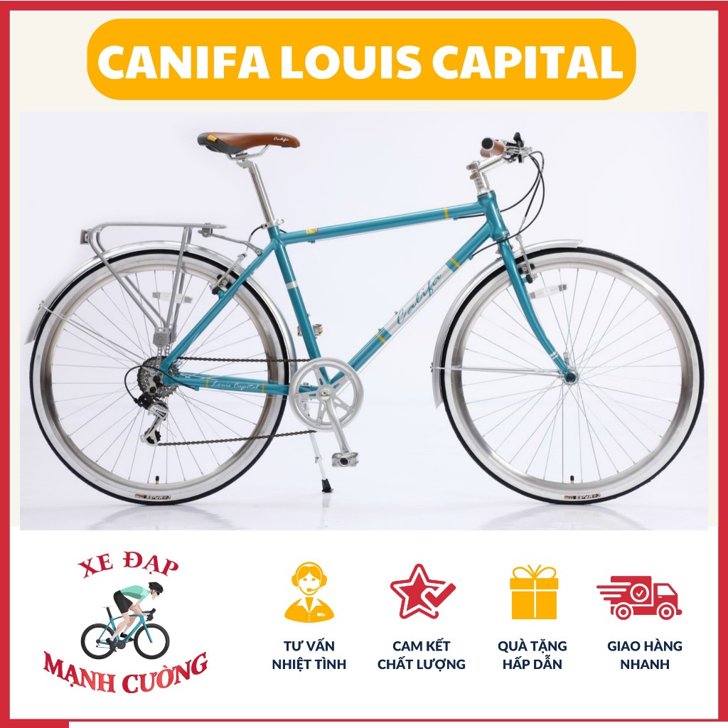 XE ĐẠP CANIFA LOUIS CAPITAL KHUNG NHÔM TẶNG KÈM 5 MÓN CHẮN BÙN, DẦU ...