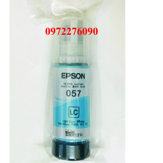 Mực in xanh nhạt (LC) cho máy in Epson L8050/ Epson L18050.v.v. mã 057 ...