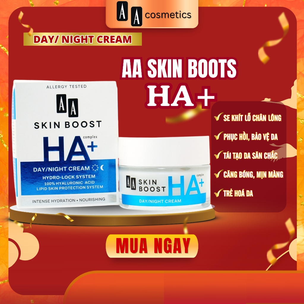 Kem Dưỡng Ẩm HA+ AA Cosmetics Skin Boost HA+ Giúp Cấp Ẩm,Se Khít lcl ...
