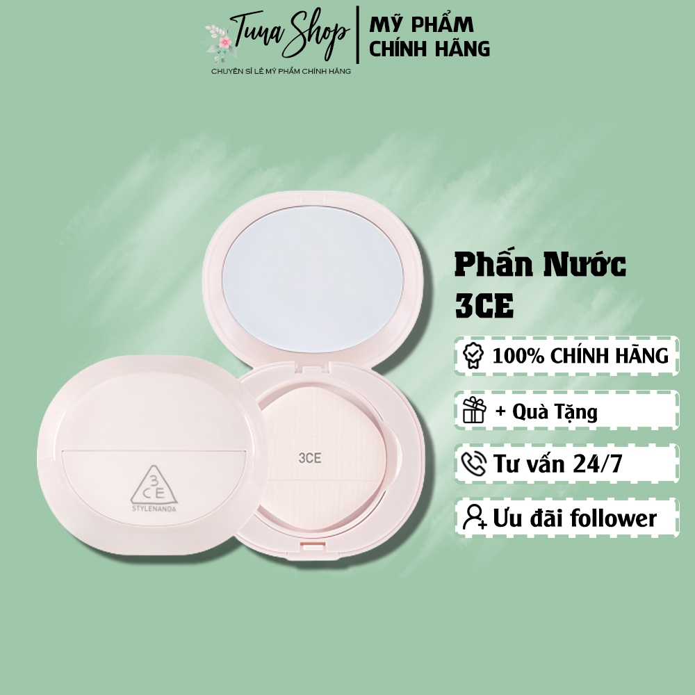 Phấn Nước Cushion 3CE BARE COVER CUSHION 15g SPF50+ PA+++ (Không kèm lõi) | Shopee Việt Nam