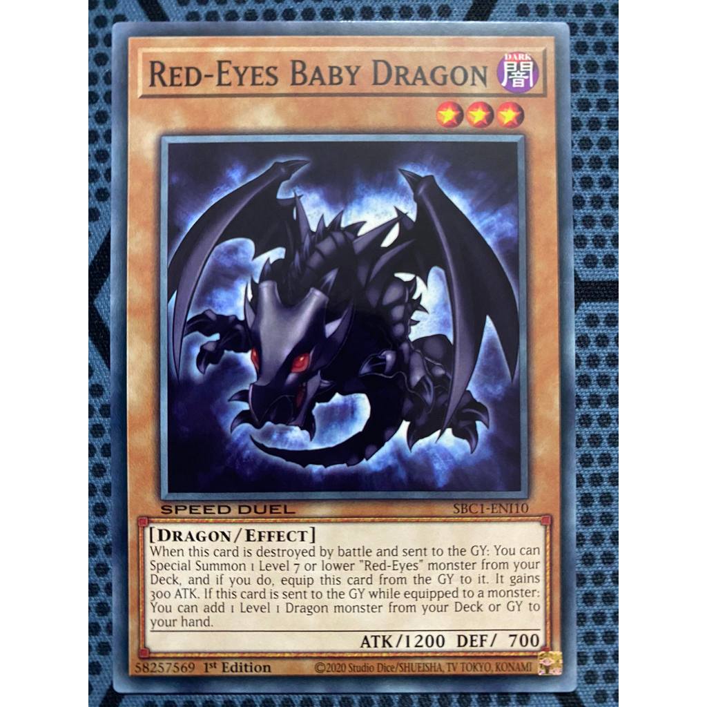 Bài yugioh speed duel - Red-Eyes Baby Dragon - SBC1-ENI10 - Common 1st ...