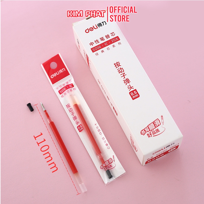 Sỉ hộp 20 ruột bút Gel Deli S206 Ngòi 0.5mm Dùng thay cho bút A575 ...