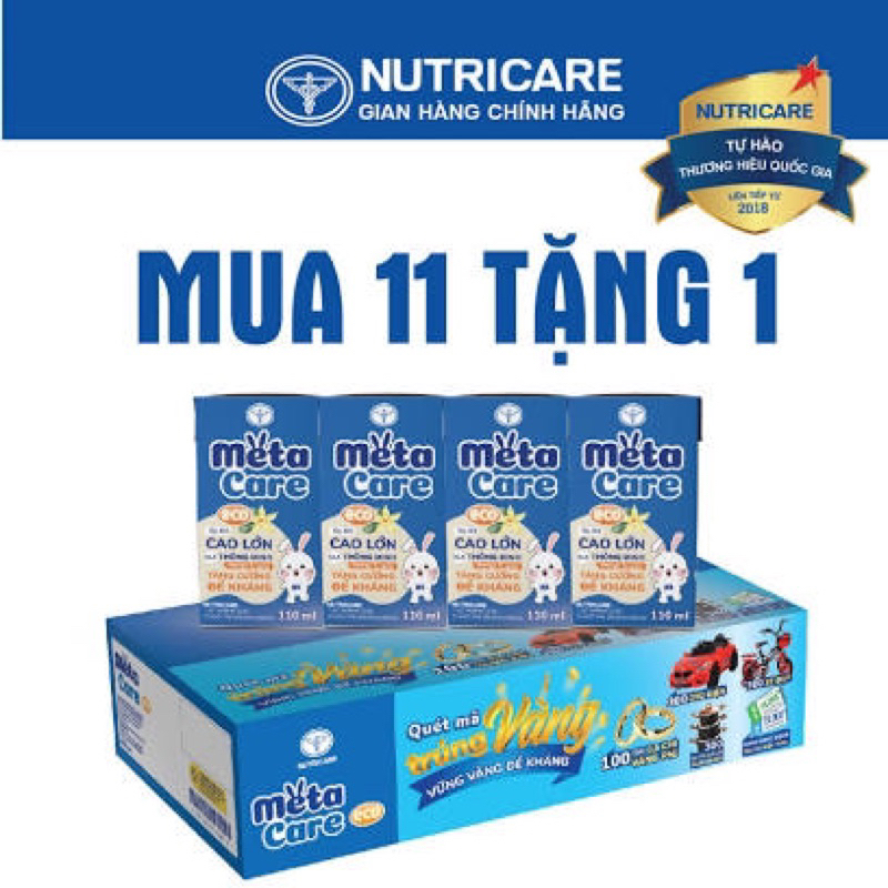 Thùng sữa nước Nutricare Metacare ECO 110ml (thùng 48 hộp) | Shopee Việt Nam