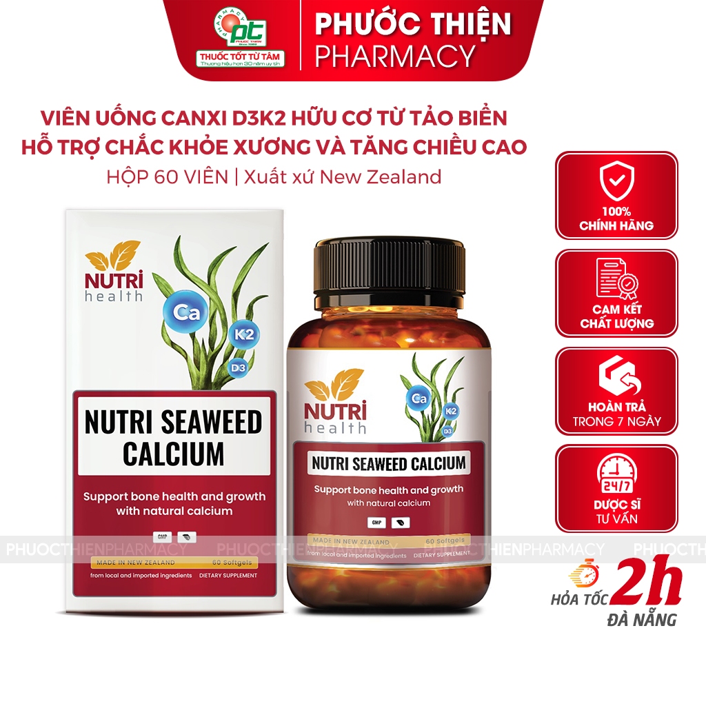 Canxi d3 k2 hữu cơ NUTRI SEAWEED CALCIUM canxi cho bà bầu, người lớn ...