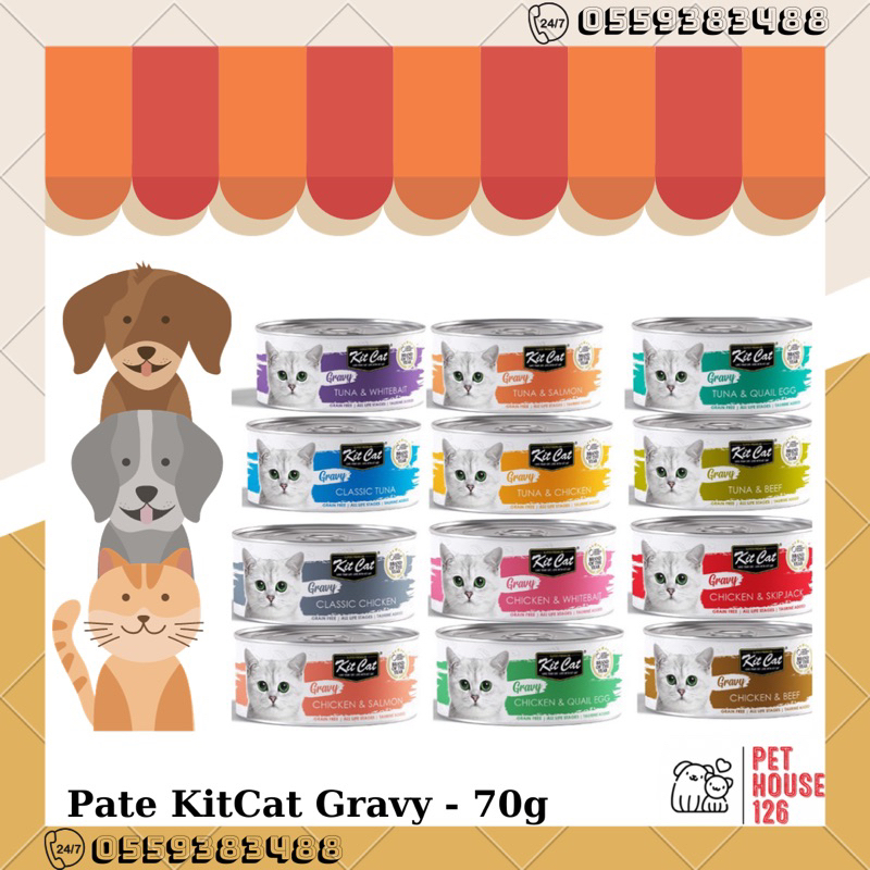 KITCAT GRAVY 70gr - PATE DẠNG SỐT CAO CẤP CHO MÈO HỘP 70G - PATE MÈO ...