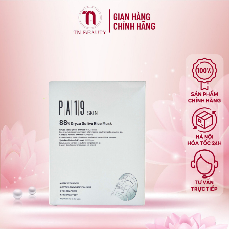 Mặt Nạ Gạo Phục Hồi Da PA19 Skin 88% Oryza Sativa Rice Mask Hộp 10 ...