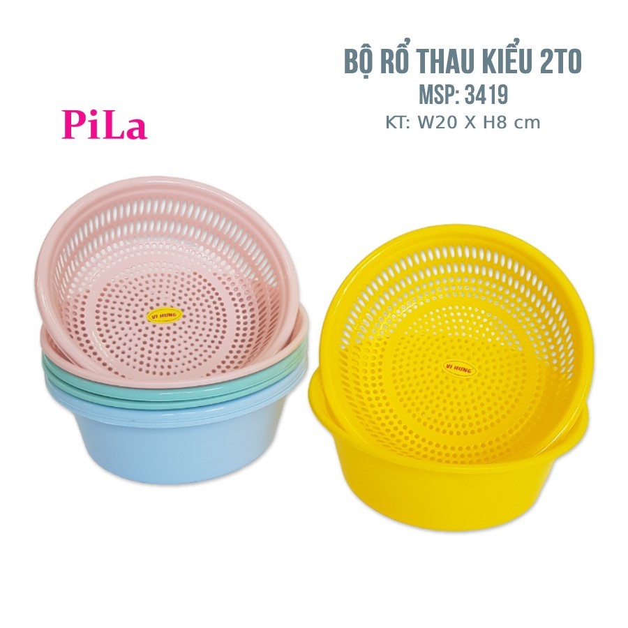 Bộ Thau Rổ Đựng Rau 20CM Nhựa Nhiều Màu Đẹp và Bền | Shopee Việt Nam