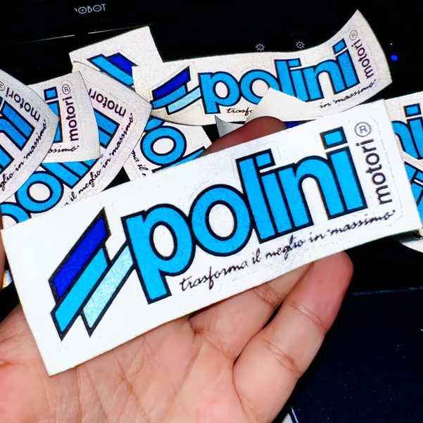 Tem Sticker Dán Trang Trí Xe Máy Chữ Polini, Chất Liệu Decal In Phản ...