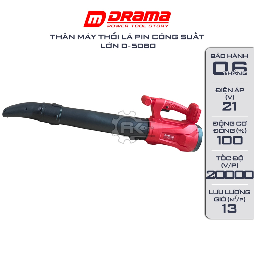 Thân máy thổi lá DRAMA D5060, Công suất lớn, 6 Tốc độ chỉnh gió ...