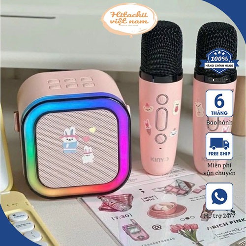 Loa karaoke bluetooth mini kèm 2 mic không dây nhỏ gọn, Bộ Loa ...