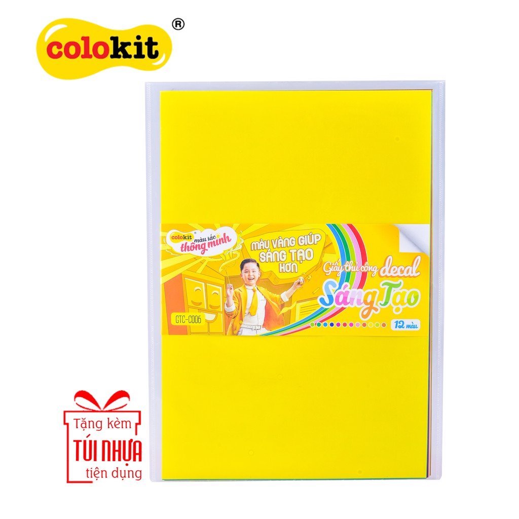 Giấy thủ công Colokit GTC-C006 12 màu khổ lớn | Shopee Việt Nam