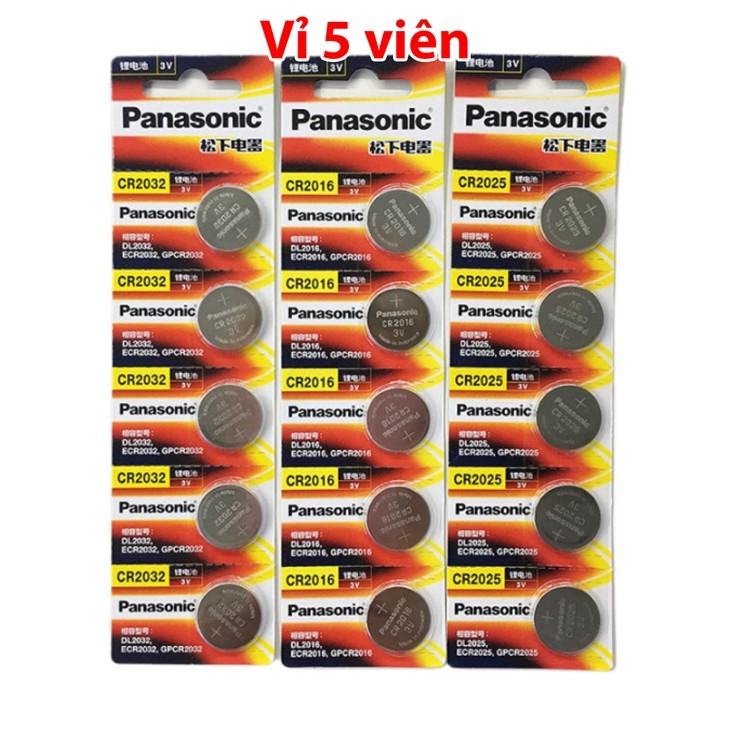 Pin Khuy Cúc Áo Panasonic CR2025 / CR2450 / CR2032 / CR1220 / CR1620 ...