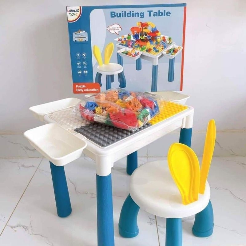 Bộ bàn ghế lego Building Table cho bé vừa học vừa chơi | Shopee Việt Nam