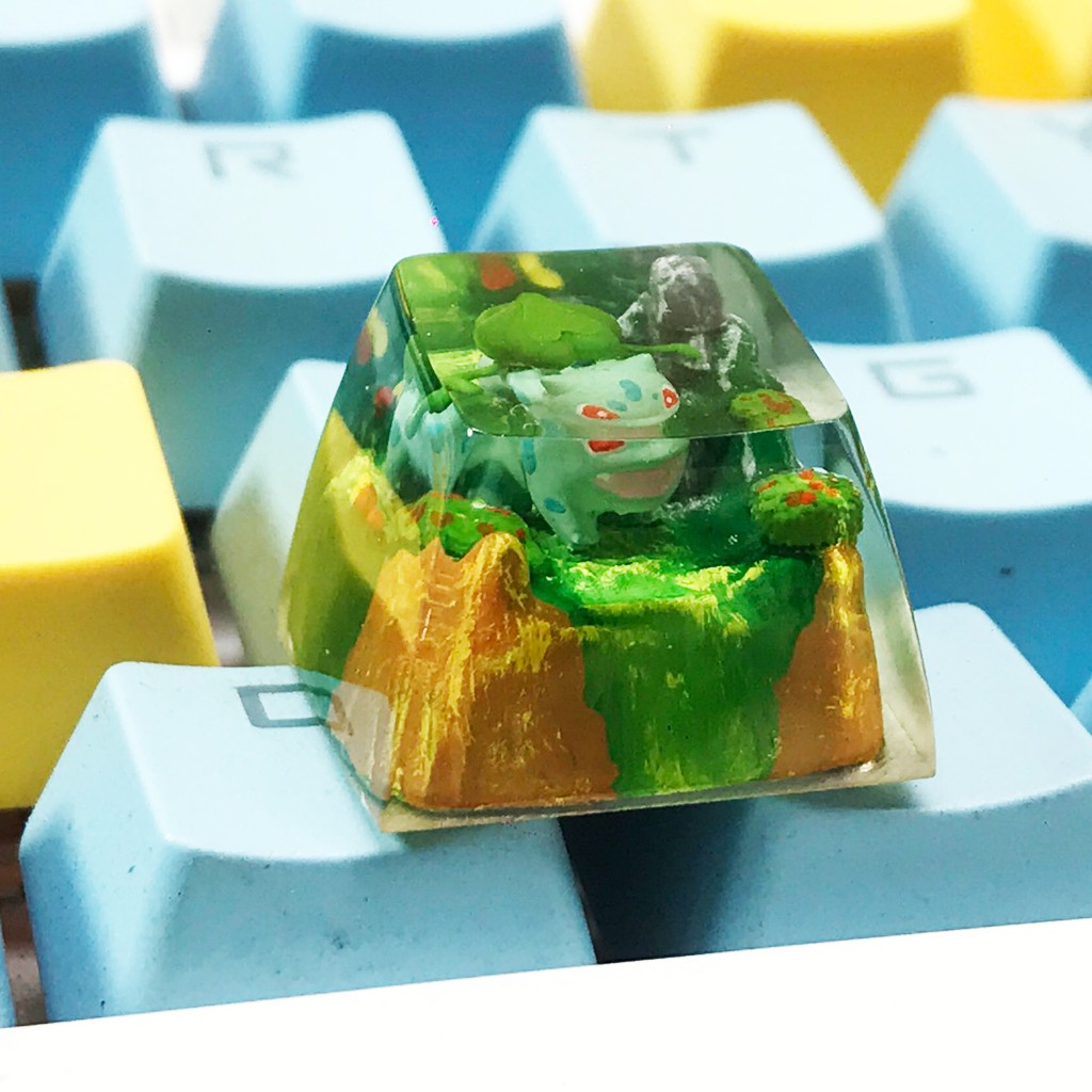 Bulbasaur keycap, Pokemon keycap, Handmade Keycap, Gifts for boyfriend ...