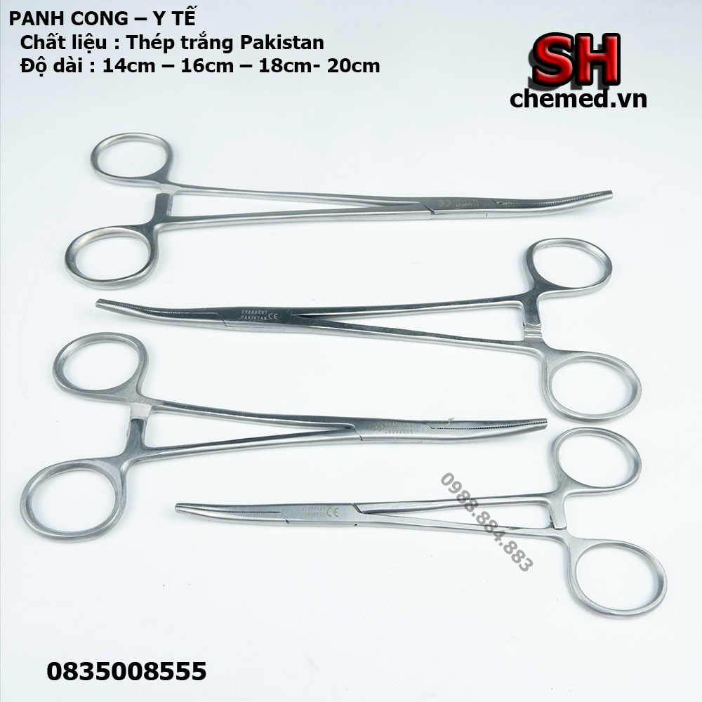 Panh cong y tế có mấu và không mấu thép trắng pakistan dùng trong y tế ...