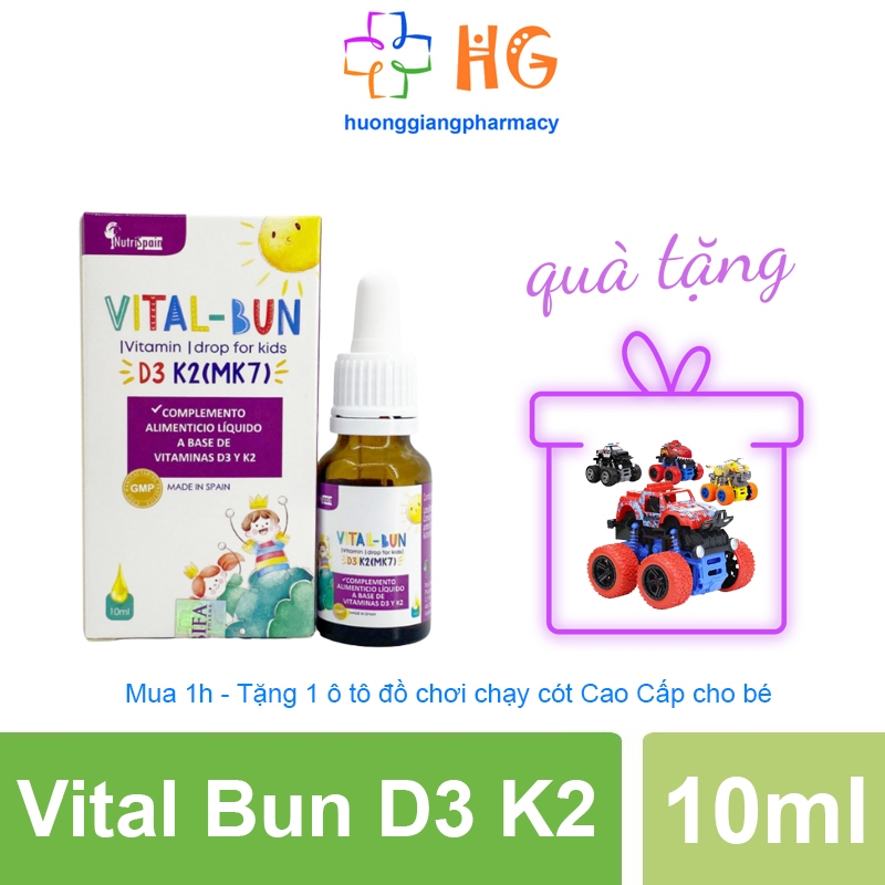 Vital Bun D3 K2 Vitamin D3 cho trẻ sơ sinh Vitalbun D3K2 Giúp tăng cường hấp thu Canxi Tăng ...