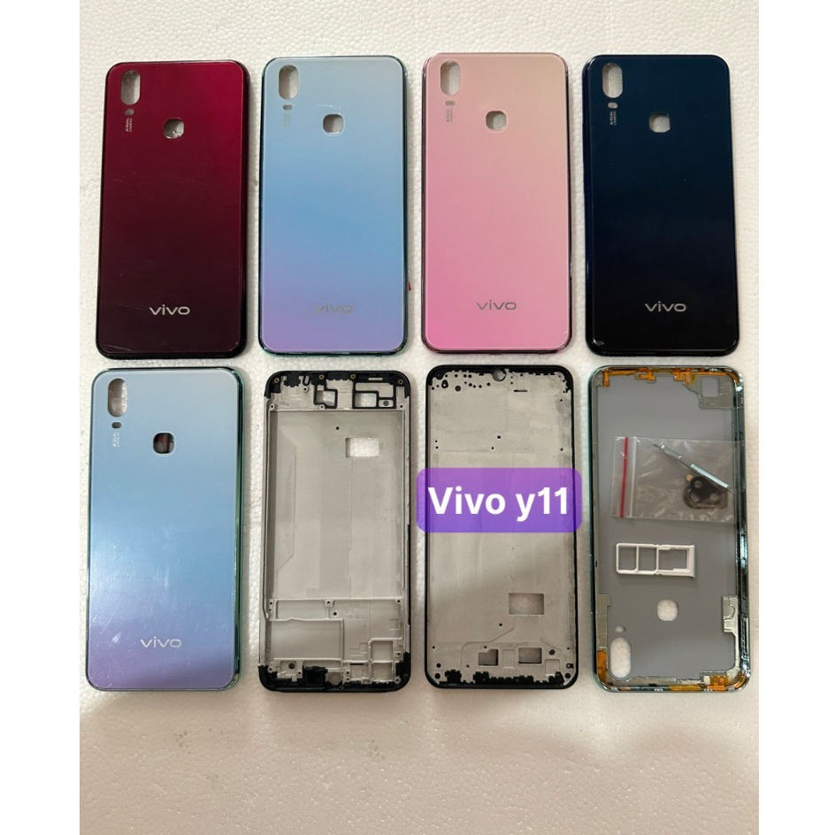 Vỏ bộ vivo y11 bao gồm đầy đủ kính cam, khay sim, lưng, sườn, viền ...
