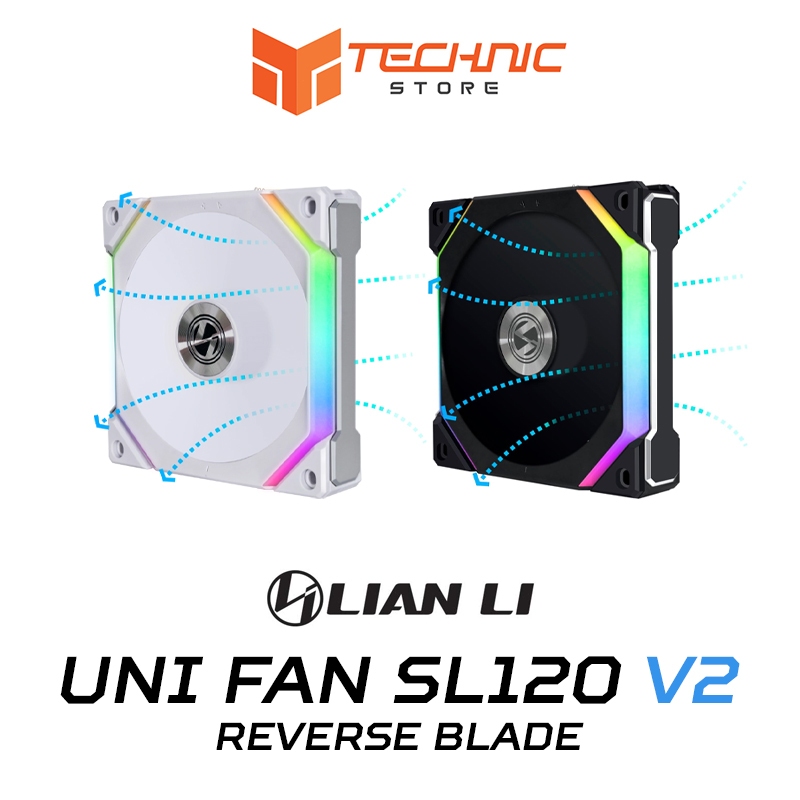 Quạt tản nhiệt Lian Li UNIFAN SL120 V2 REVERSE BLADE - Cánh quạt đảo ...