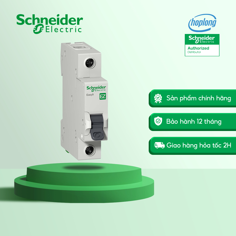 Cầu dao tự động MCB Schneider EZ9F34116 1P 16A 4.5kA C Curve Easy9 | Aptomat bảo vệ quá tải ngắn ...
