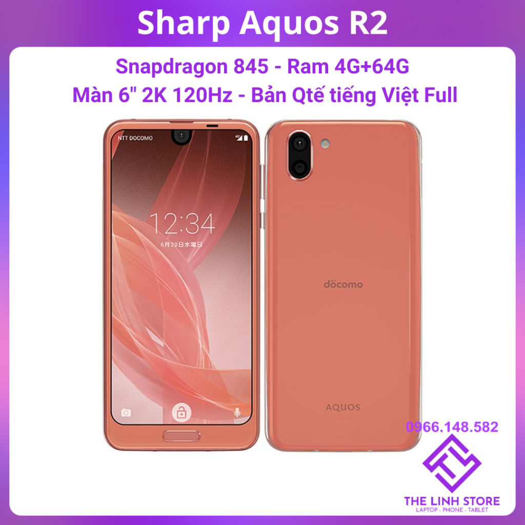 Điện thoại Sharp Aquos R2 màn 6 inch 120Hz - Snap 845 ram 4G 64G ...
