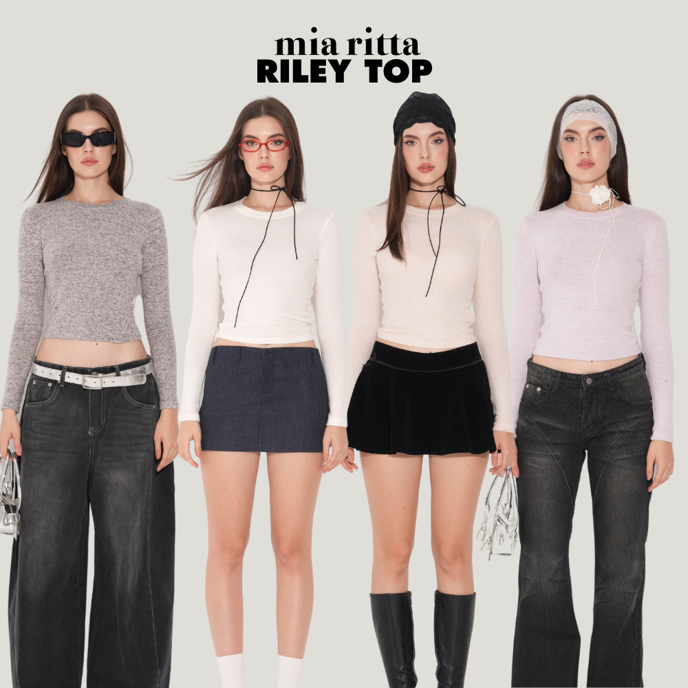 Áo thun dài tay Riley Top Mia Ritta A2173 - Áo body thun lông dài tay ...