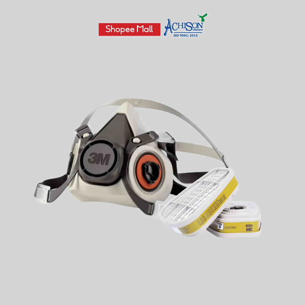 [Mã INBAU300 giảm 10% đơn 250K] Mặt Nạ Chống Hóa Chất 3M 6100/6200/6300 + Phin Lọc 3M 6006 - Hạn ...
