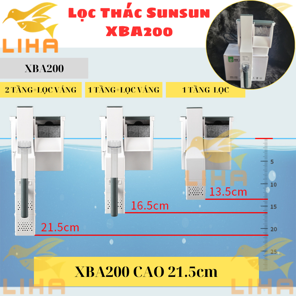 Lọc Thác Sunsun XBA-300 XBA500 Có Tích Hợp Lọc Váng Cho Bể Cá | Shopee ...