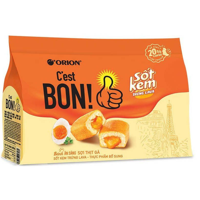 [Free ship] Túi 5 gói Bánh Mì Baguette Bon Orion Nướng Vị Bơ Tỏi Kiểu Ý 180g ( 5 gói x 36g ...