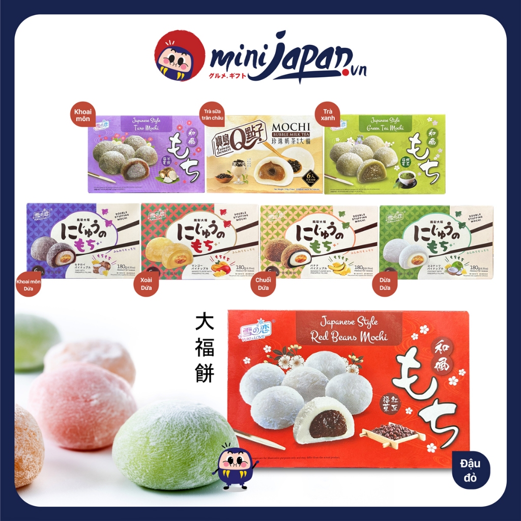 Bánh mochi dẻo Đài Loan Yoki & Love nhiều vị, bánh mochi đậu đỏ ...