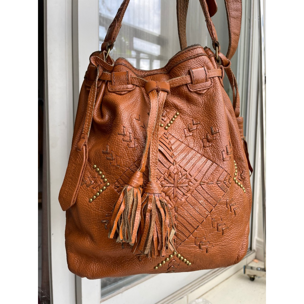 Lc18 Bucket si cổ da miếng Isabella Flore (khách mới chơi túi si cân ...