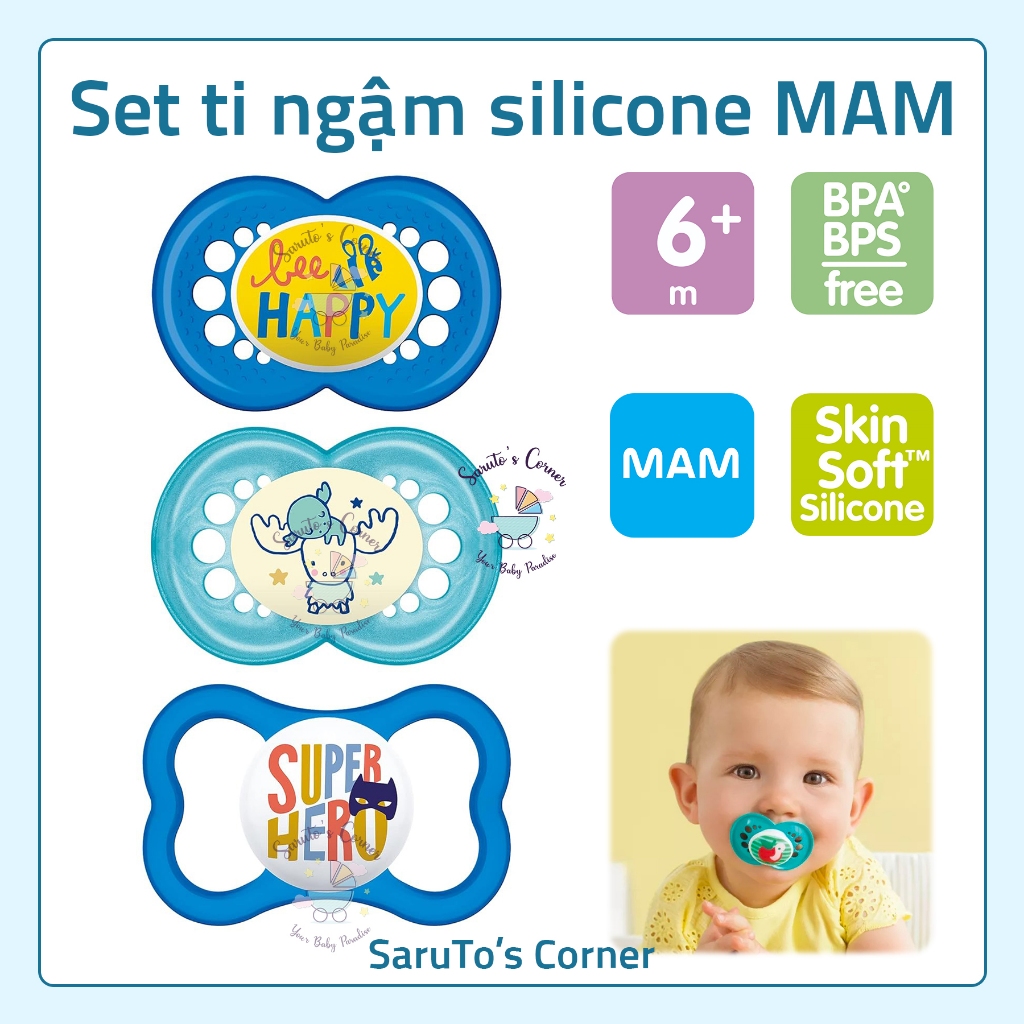 Ti giả MAM cao cấp cho bé từ 6 tháng | Shopee Việt Nam